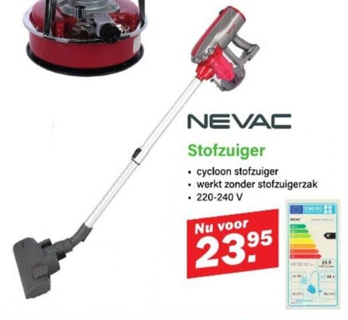 Nevac Stofzuiger aanbieding bij Van Cranenbroek