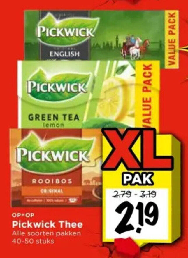 Pickwick Thee aanbieding bij Vomar Voordeelmarkt Geldig van 15-01-2026