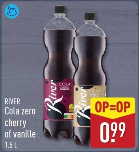 River cola zero cherry of vanille 1,5 l aanbieding bij ALDI