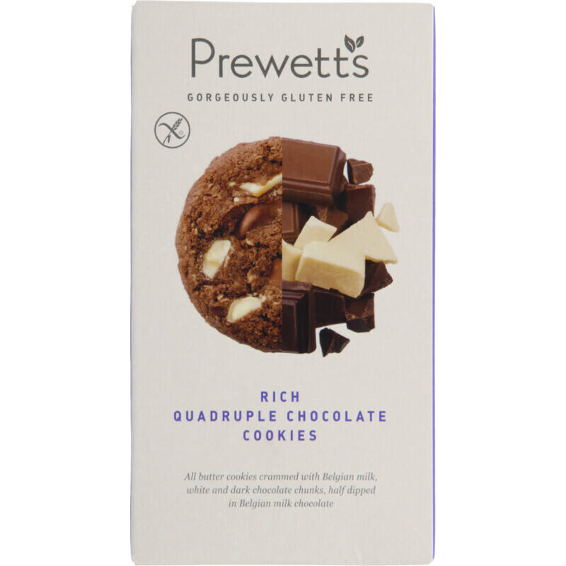 Prewetts Quadruple chocolate cookies 150 g aanbieding bij Albert Heijn