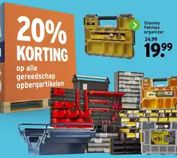 Stanley Fatmax organizer aanbieding bij GAMMA