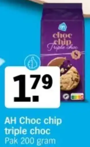 AH Choc chip triple choc 200 g aanbieding bij Albert Heijn