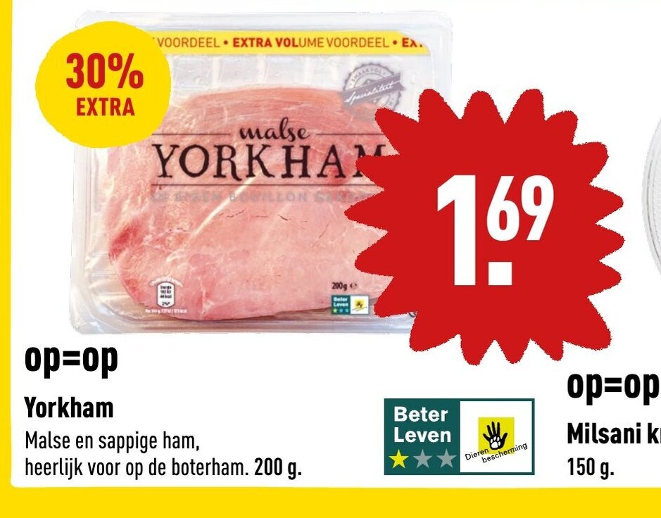 Yorkham 200 g aanbieding bij ALDI