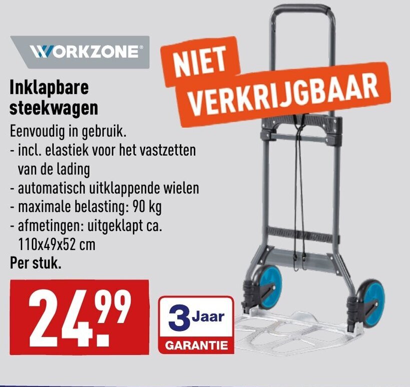 Inklapbare steekwagen aanbieding bij ALDI