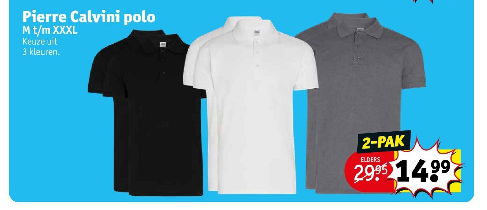 Pierre calvini polo aanbieding bij Kruidvat