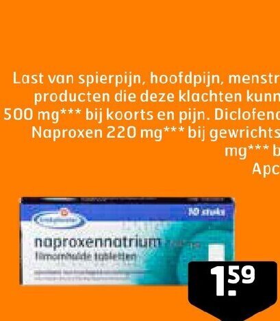Naproxennatrium aanbieding bij Trekpleister