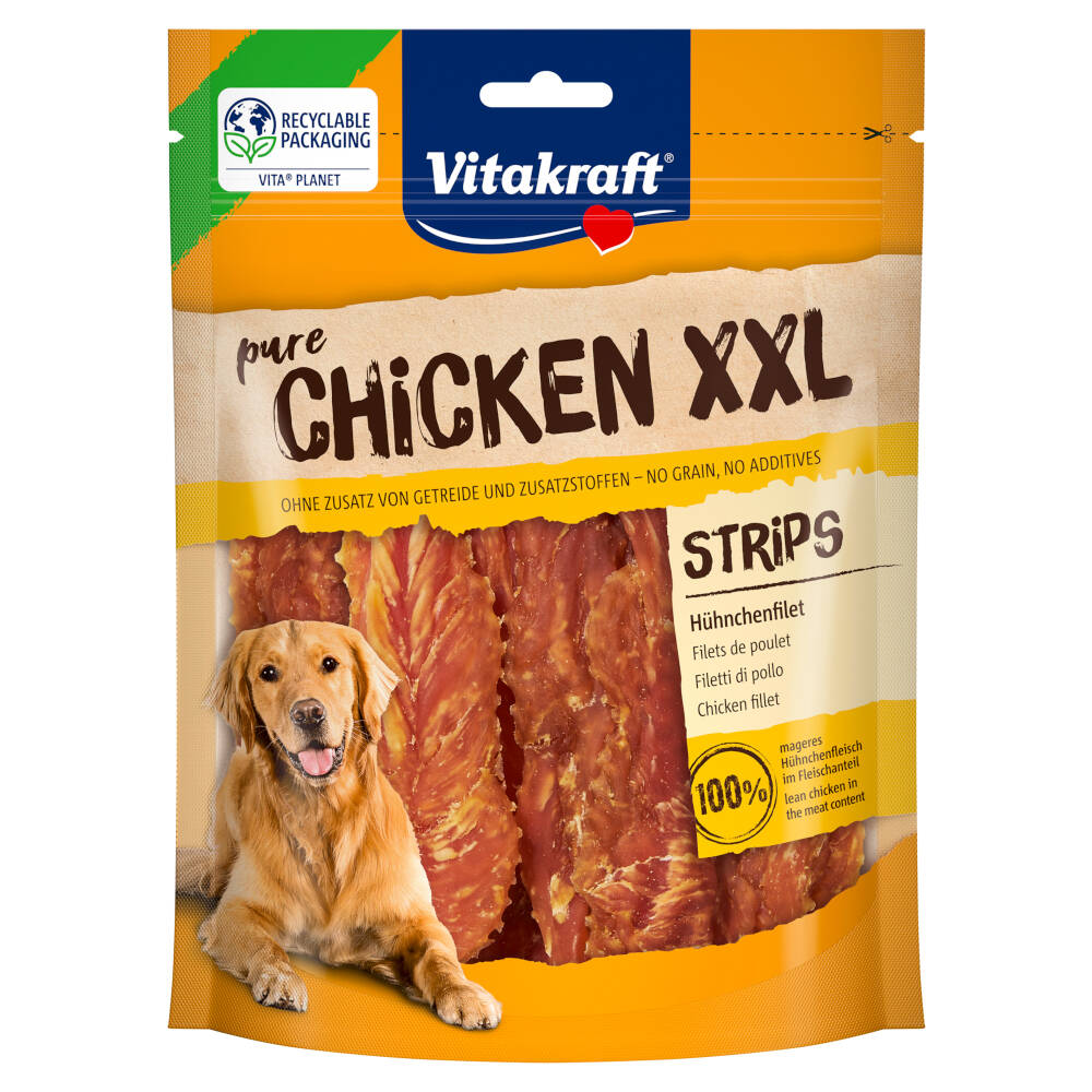 250g Vitakraft Pure Kip XXL Strips kipfilet hondensnacks aanbieding bij ...