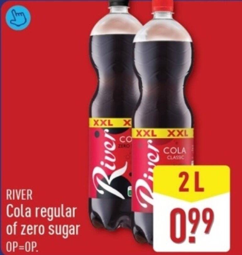 River Cola regular of zero sugar 2 L aanbieding bij ALDI