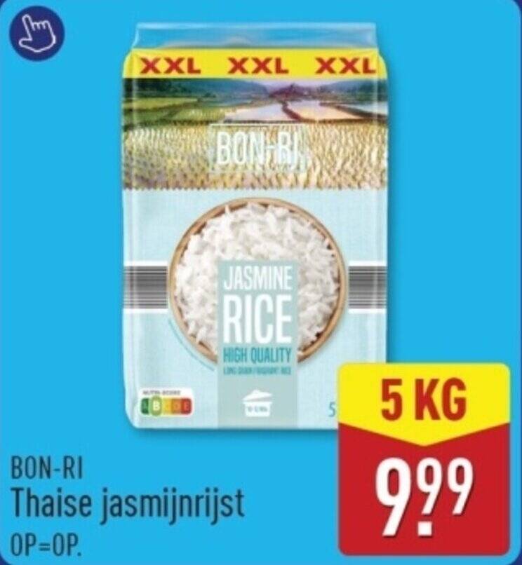 Bon Ri Thaise Jasmijnrijst 5 kg aanbieding bij ALDI