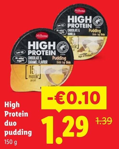 High Protein duo pudding 150 g aanbieding bij Lidl