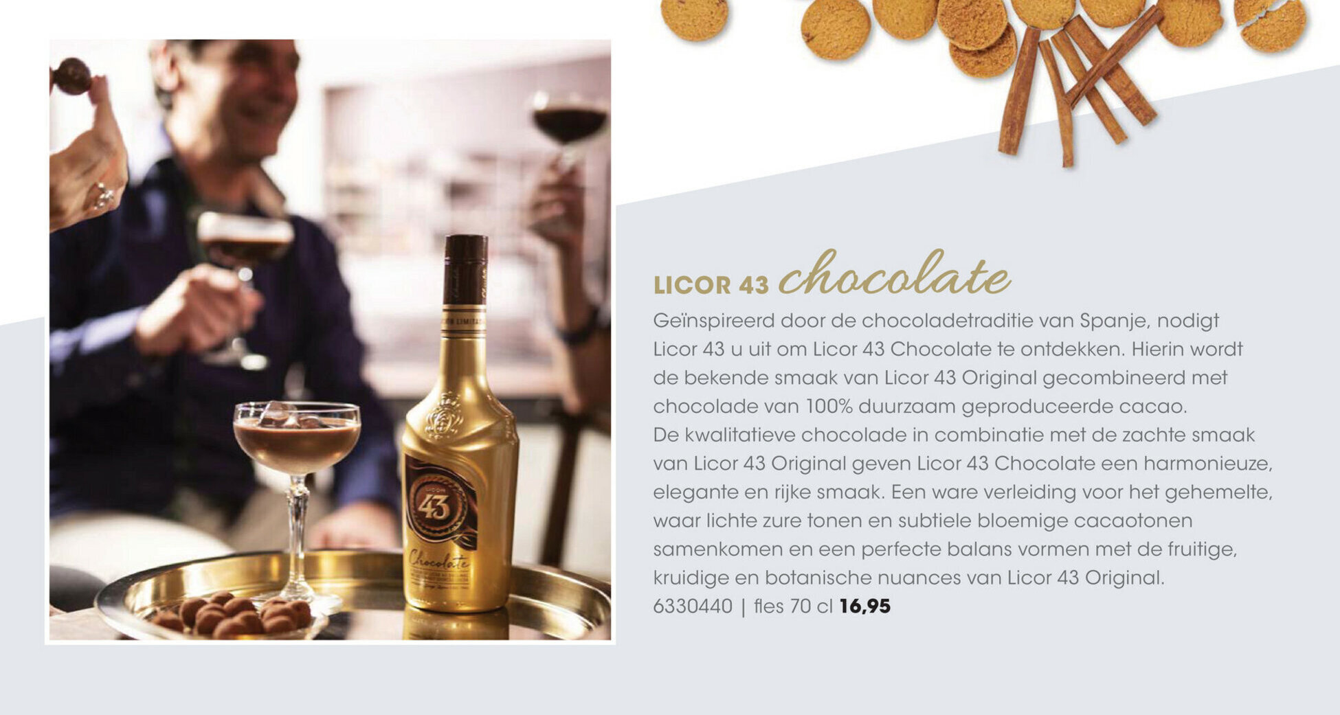 Licor 43 Chocolate fles 70 cl aanbieding bij HANOS