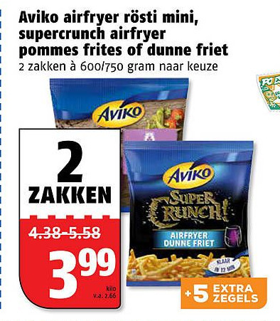 Aviko airfryer rösti mini, i supercrunch airfryer pommes frites of ...