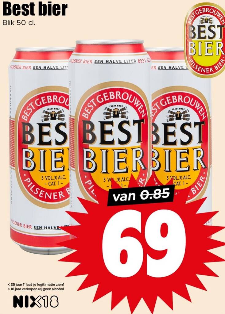 Best bier 50 cl aanbieding bij Dirk