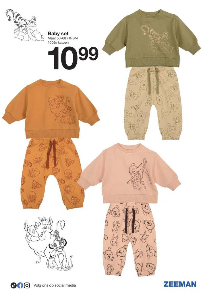 Baby set aanbieding bij Zeeman