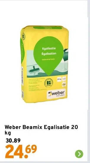Weber Beamix Egalisatie 20 kg aanbieding bij GAMMA