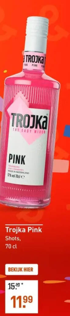 Trojka pink 70 cl aanbieding bij Gall & Gall