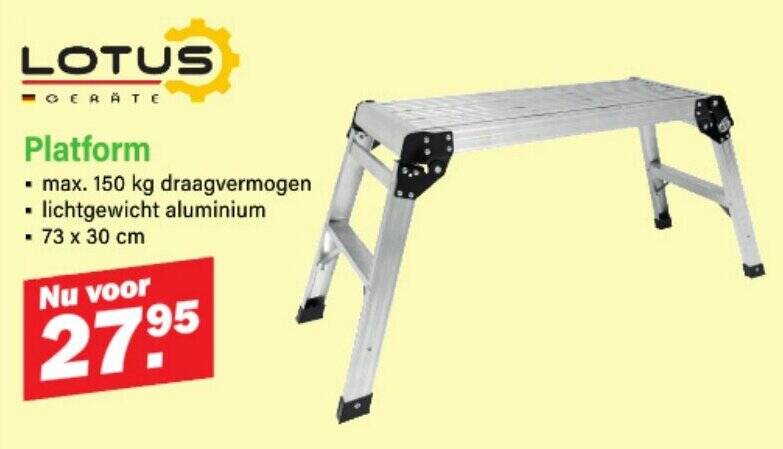 Lotus platform 73 x 30 cm aanbieding bij Van Cranenbroek