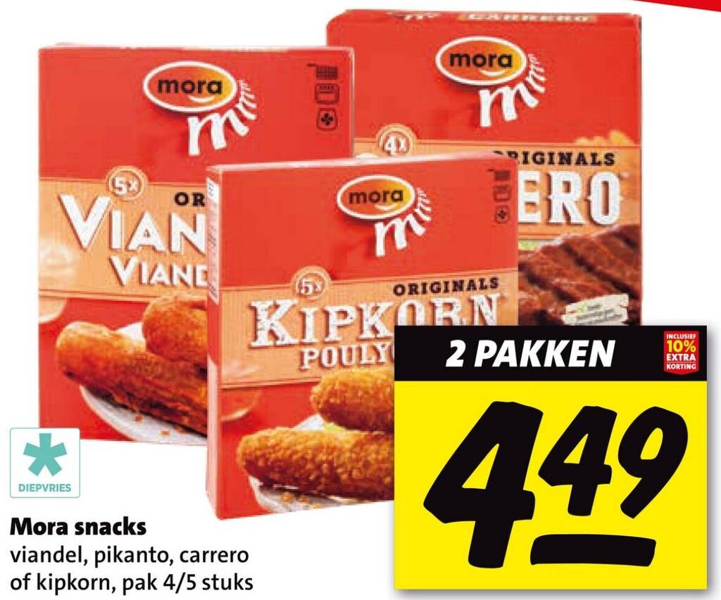 Mora snacks aanbieding bij Boni
