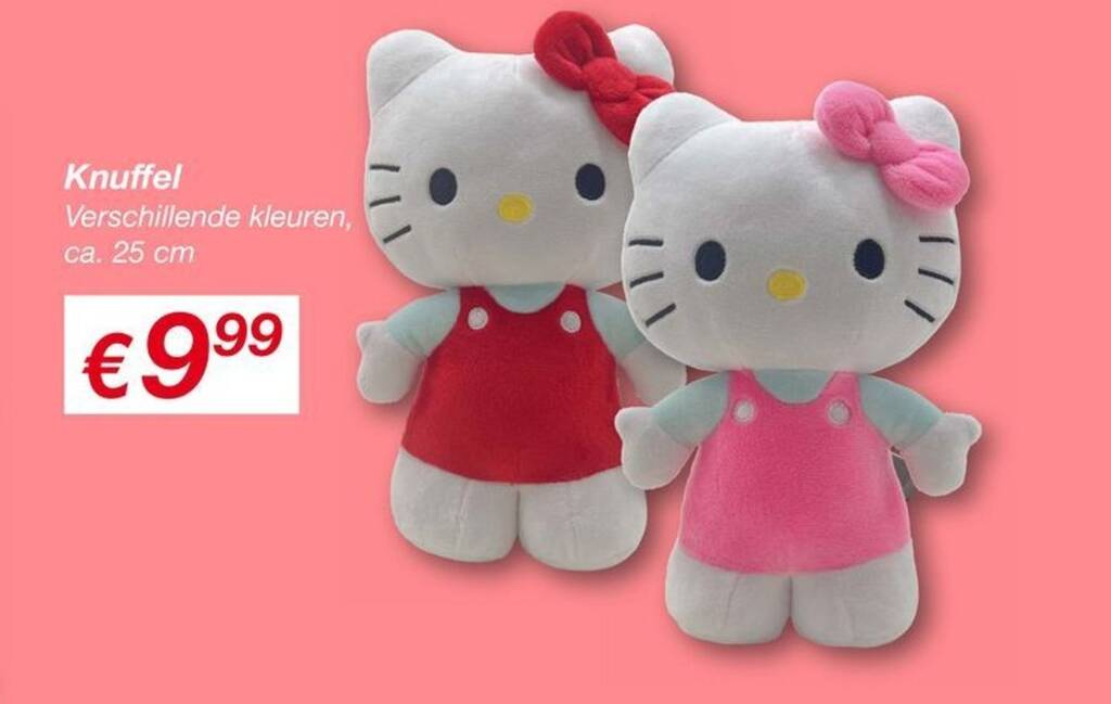 Hello Kitty Knuffel 25 cm aanbieding bij Kik