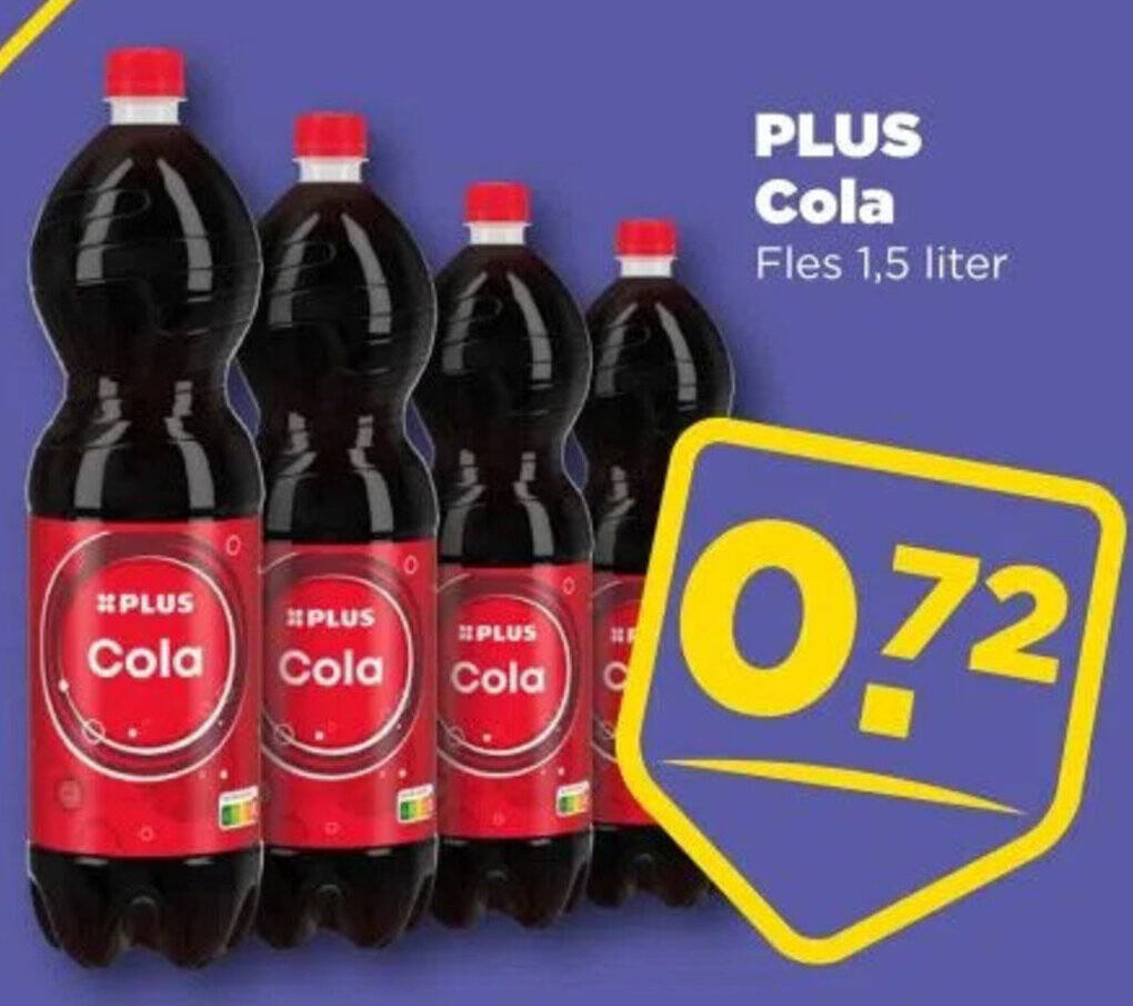 PLUS Cola 1.5 liter aanbieding bij PLUS
