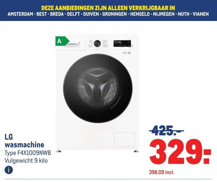 LG wasmachine aanbieding bij Makro