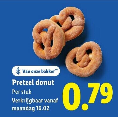 Pretzel donut aanbieding bij Lidl