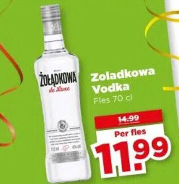 Zoladkowa Vodka 70 cl aanbieding bij PLUS