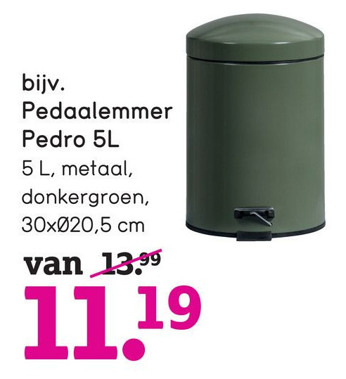 Pedaalemmer Pedro 5L aanbieding bij Leen Bakker