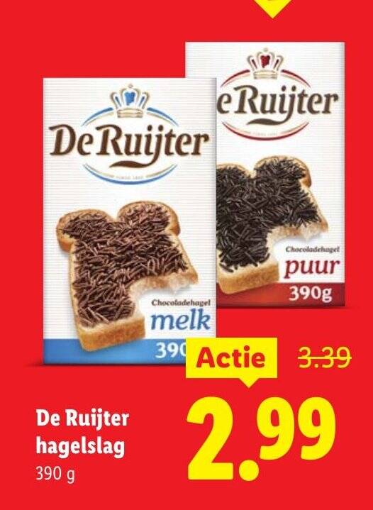 De Ruijter hagelslag 390 g aanbieding bij Lidl