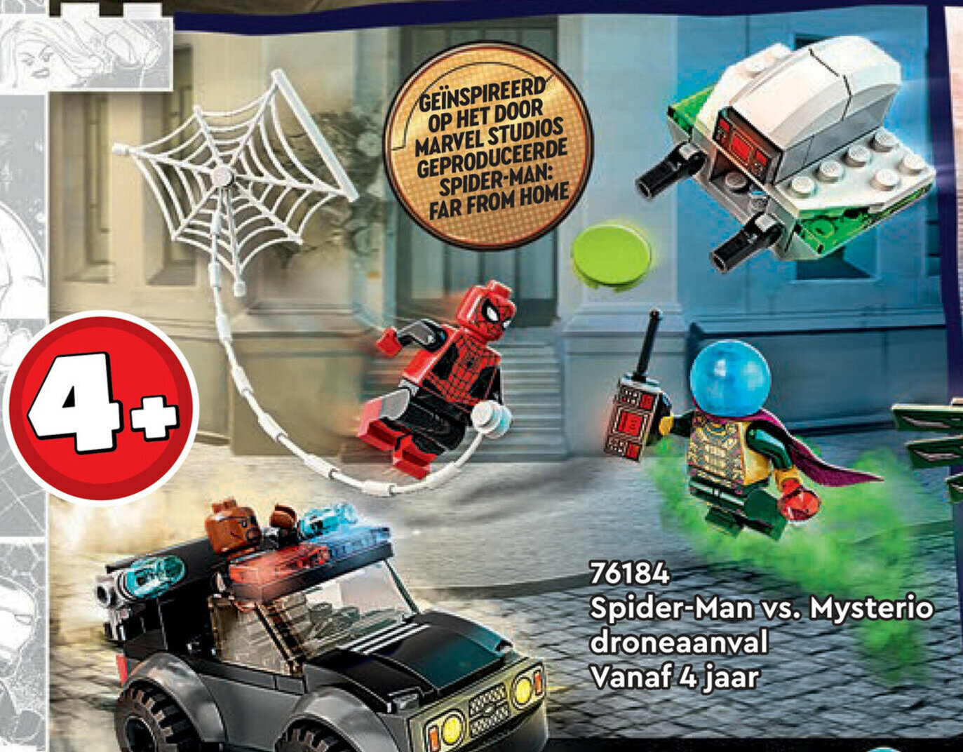 Lego Marvel Studios 76184 Spider-Man vs. Mysterio droneaanval ...