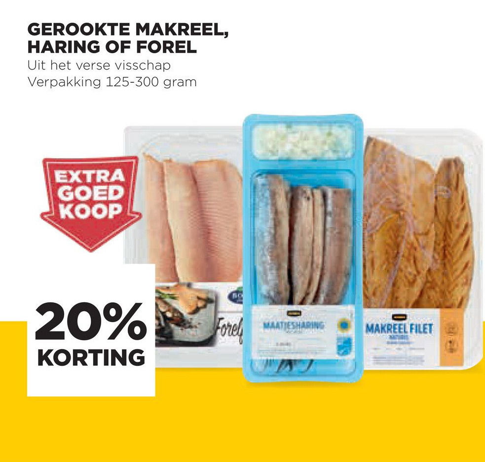 GEROOKTE MAKREEL, HARING OF FOREL aanbieding bij Jumbo