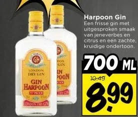 Harpoon Gin aanbieding bij Vomar Voordeelmarkt