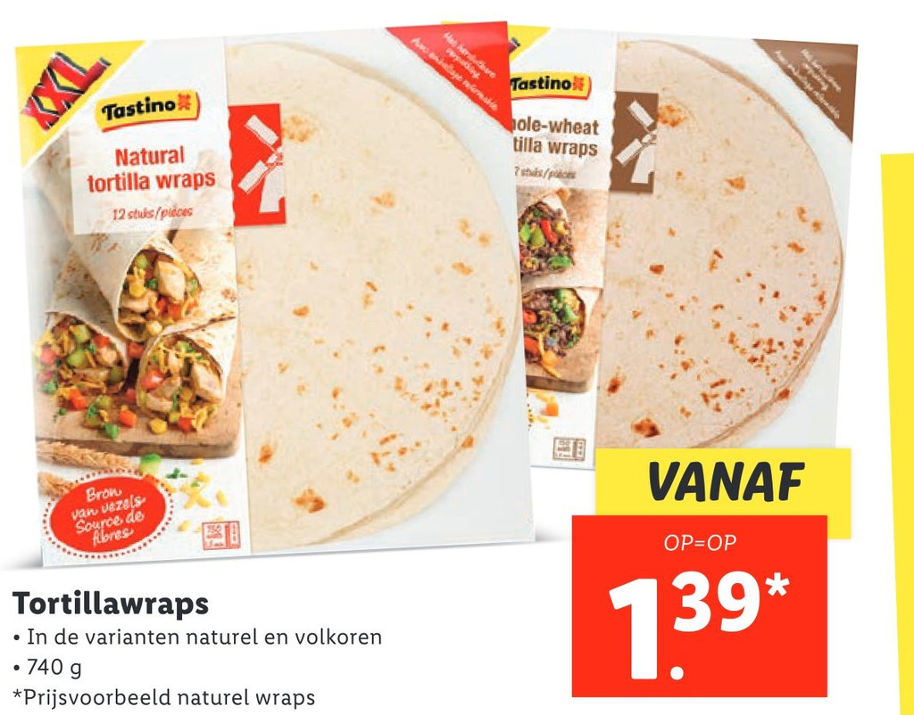 Tortillawraps aanbieding bij Lidl