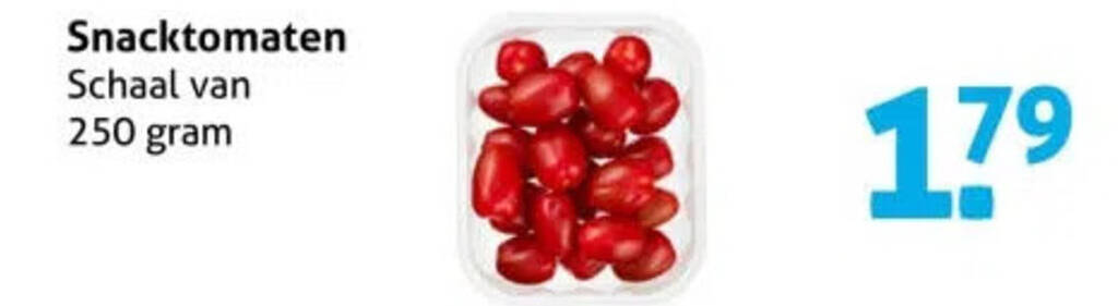 Snacktomaten 250 gram aanbieding bij Hoogvliet