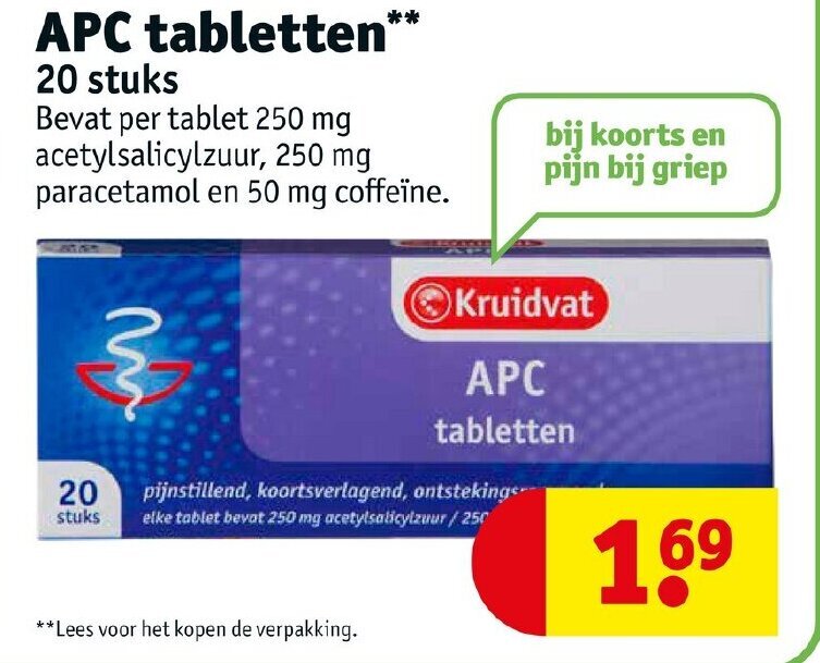 APC tabletten aanbieding bij Kruidvat