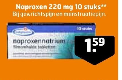 Naproxen 220 mg 10 stuks aanbieding bij Trekpleister