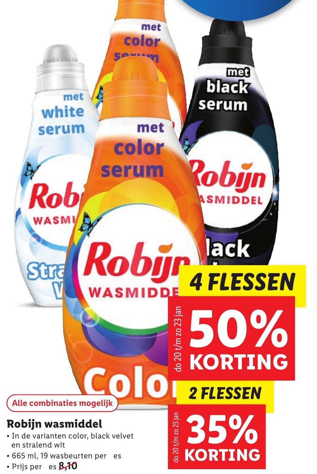 Robijn wasmiddel 665ml aanbieding bij Lidl
