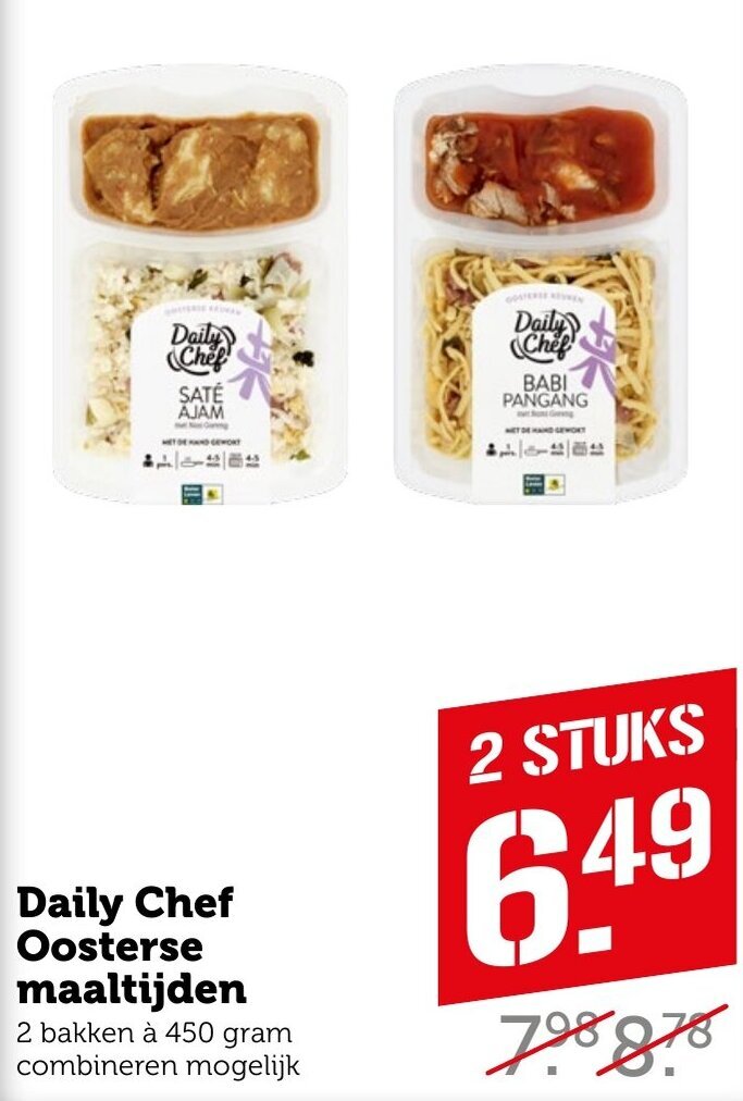 Daily Chef Oosterse maaltijden 450g aanbieding bij Coop