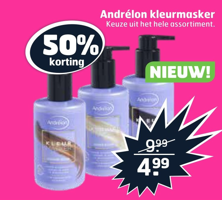 Andrélon kleurmasker aanbieding bij Trekpleister