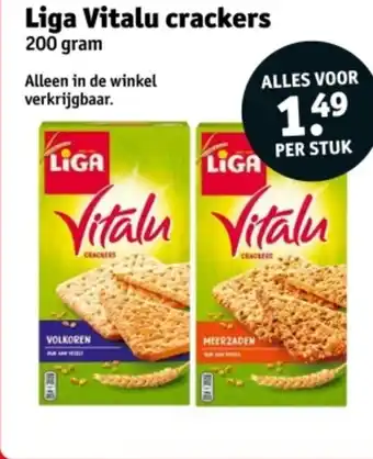 Liga Vitalu crackers 200 g aanbieding bij Kruidvat