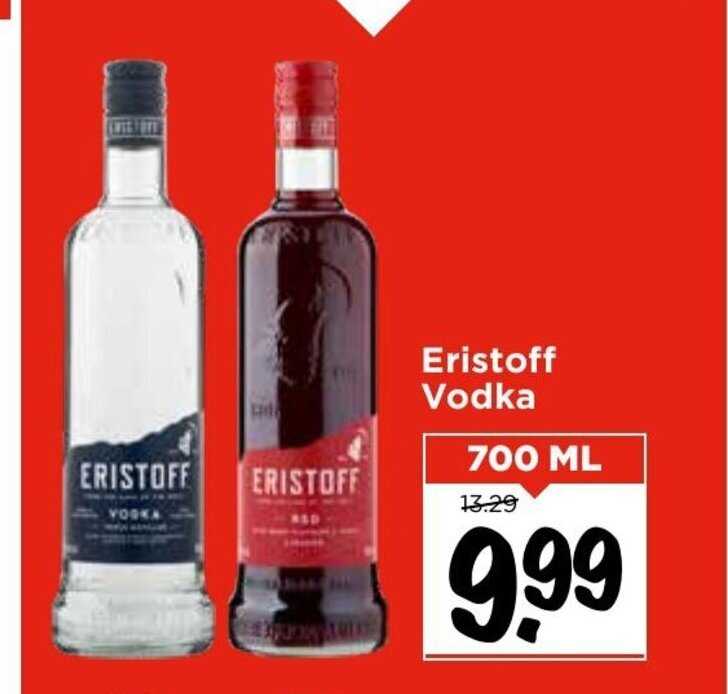 Eristoff Vodka 700 ml aanbieding bij Vomar Voordeelmarkt
