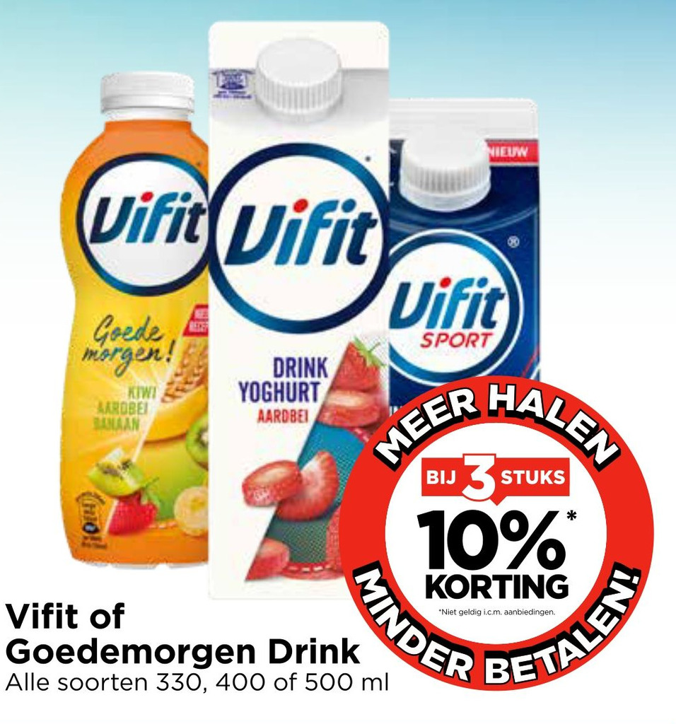 Vifit of Goedemorgen Drink aanbieding bij Vomar Voordeelmarkt