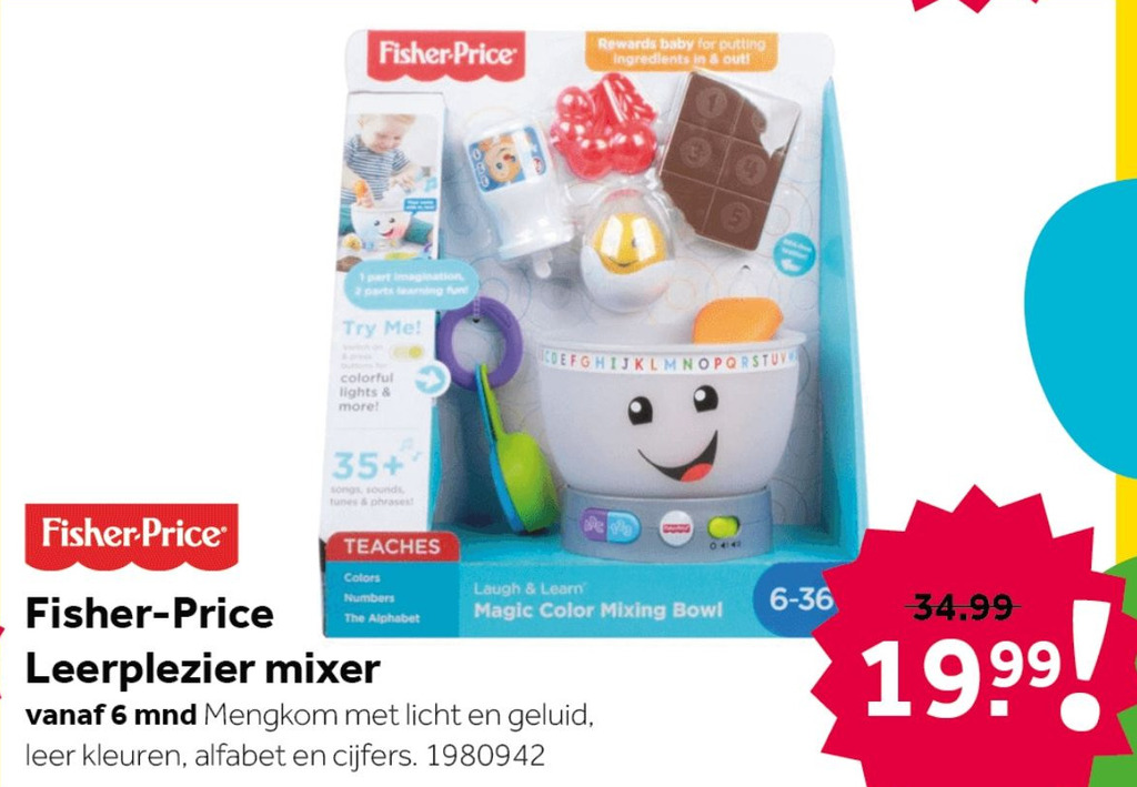 Numbers fisher-price the alphabet leerplezier mixer aanbieding bij ...