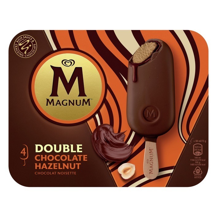 Magnum Double chocolate & hazelnut aanbieding bij Albert Heijn