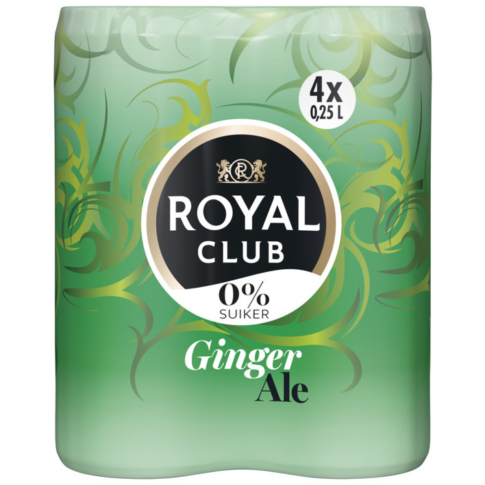 Royal Club Ginger ale 0% 4-pack aanbieding bij Albert Heijn