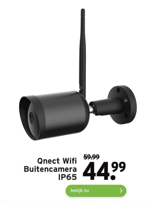 Qnect Wifi Buitencamera IP65 aanbieding bij GAMMA