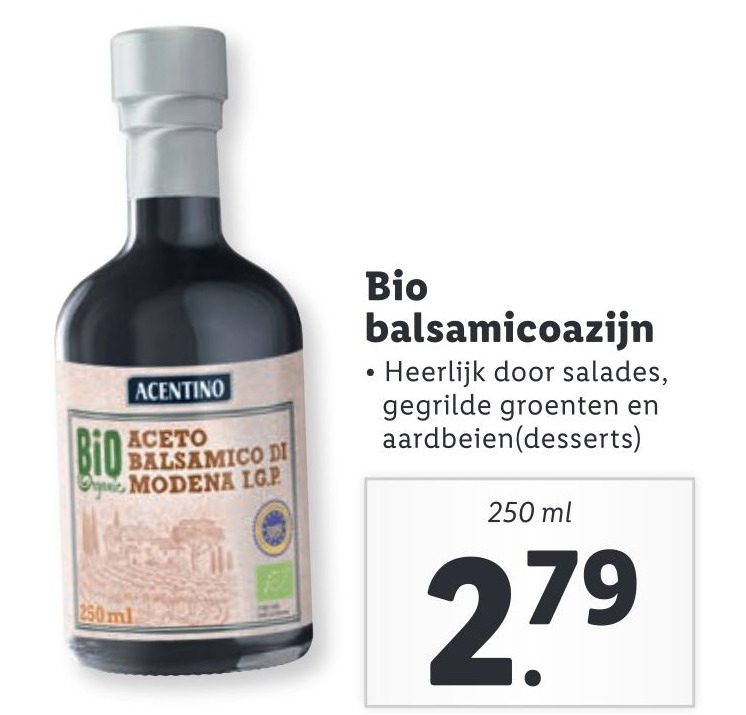 Bio balsamicoazijn aanbieding bij Lidl