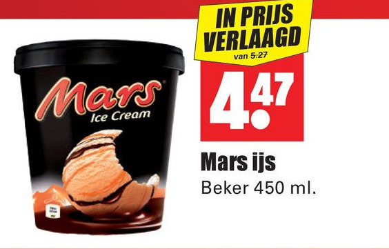 Mars ijs aanbieding bij Dirk
