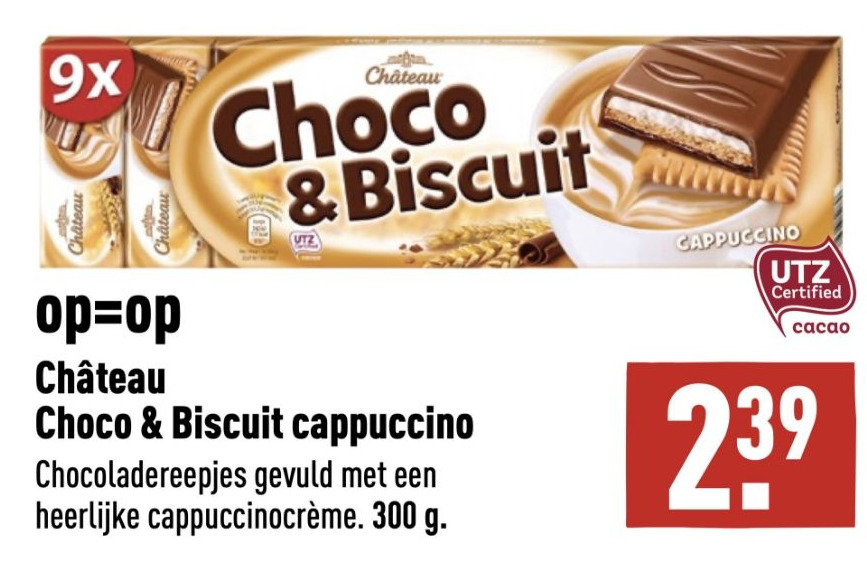 Château Choco & Biscuit cappuccino aanbieding bij ALDI