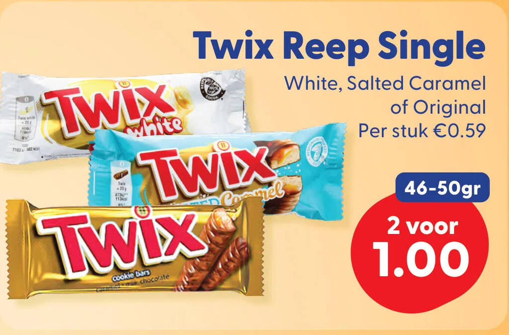 Twix Reep Single aanbieding bij Die Grenze